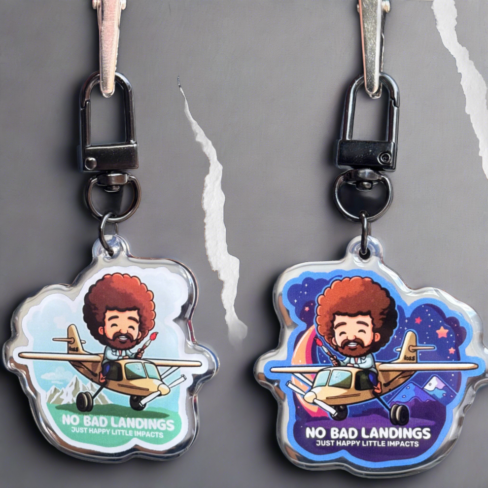 Bob Ross Keychain and Sticker Bundle – Panic Vectors