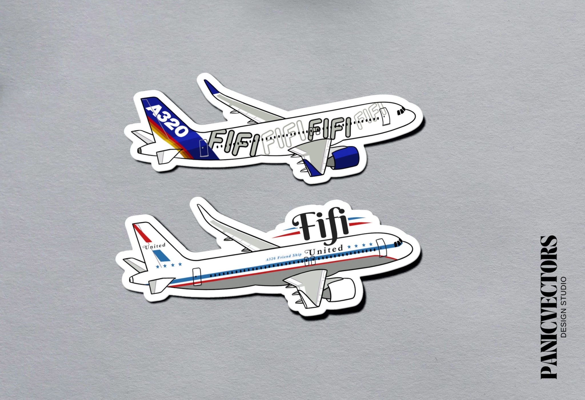 Fifi the Airbus A320 Aviation Vinyl Sticker – Panic Vectors